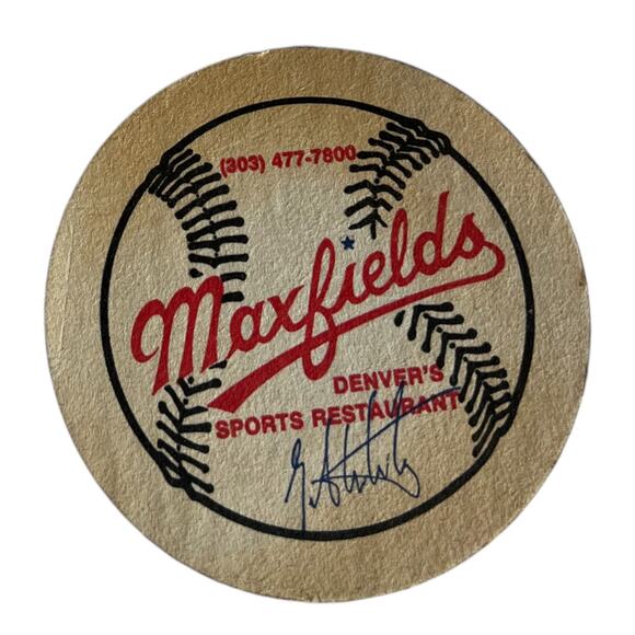 Maxfields | Dining | Vintage Maxfields Denver Sports Restaurant Coaster ...